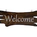 Personalized Log Shaped Sign: Solid Pine Wood, Epoxy Inlay, Rustic ...