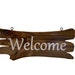 Personalized Log Shaped Sign: Solid Pine Wood, Epoxy Inlay, Rustic ...