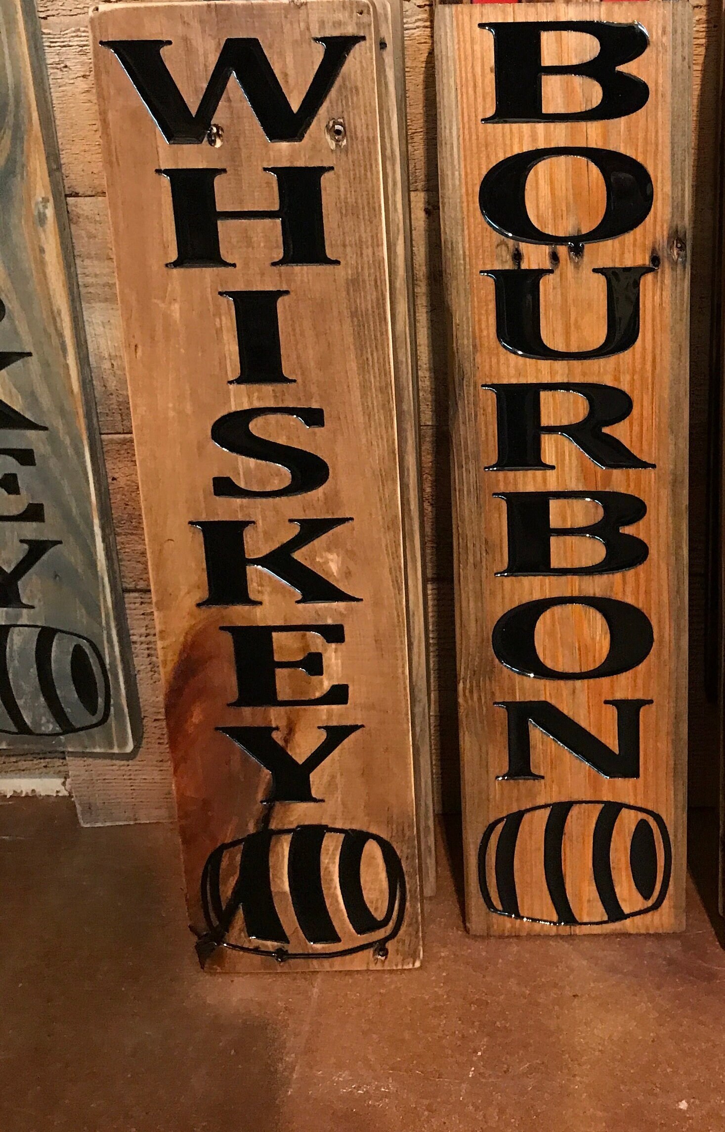 20 Vertical Whiskey Sign From Solid Reclaimed Wood - Etsy