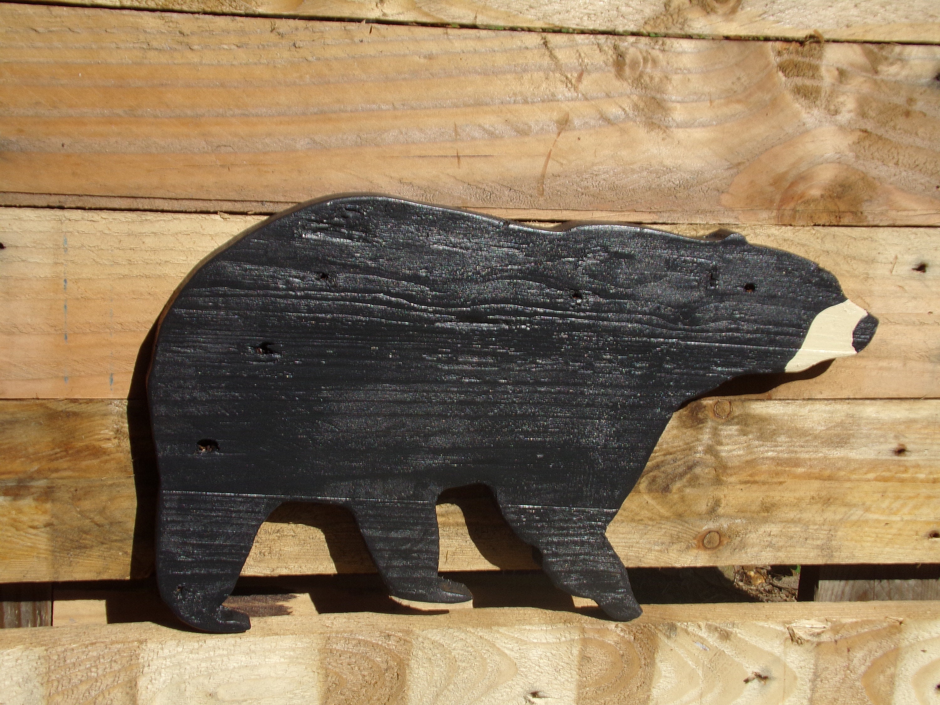 Reclaimed Wood Black Bear Decor Family of Bears Personalized Rustic ...