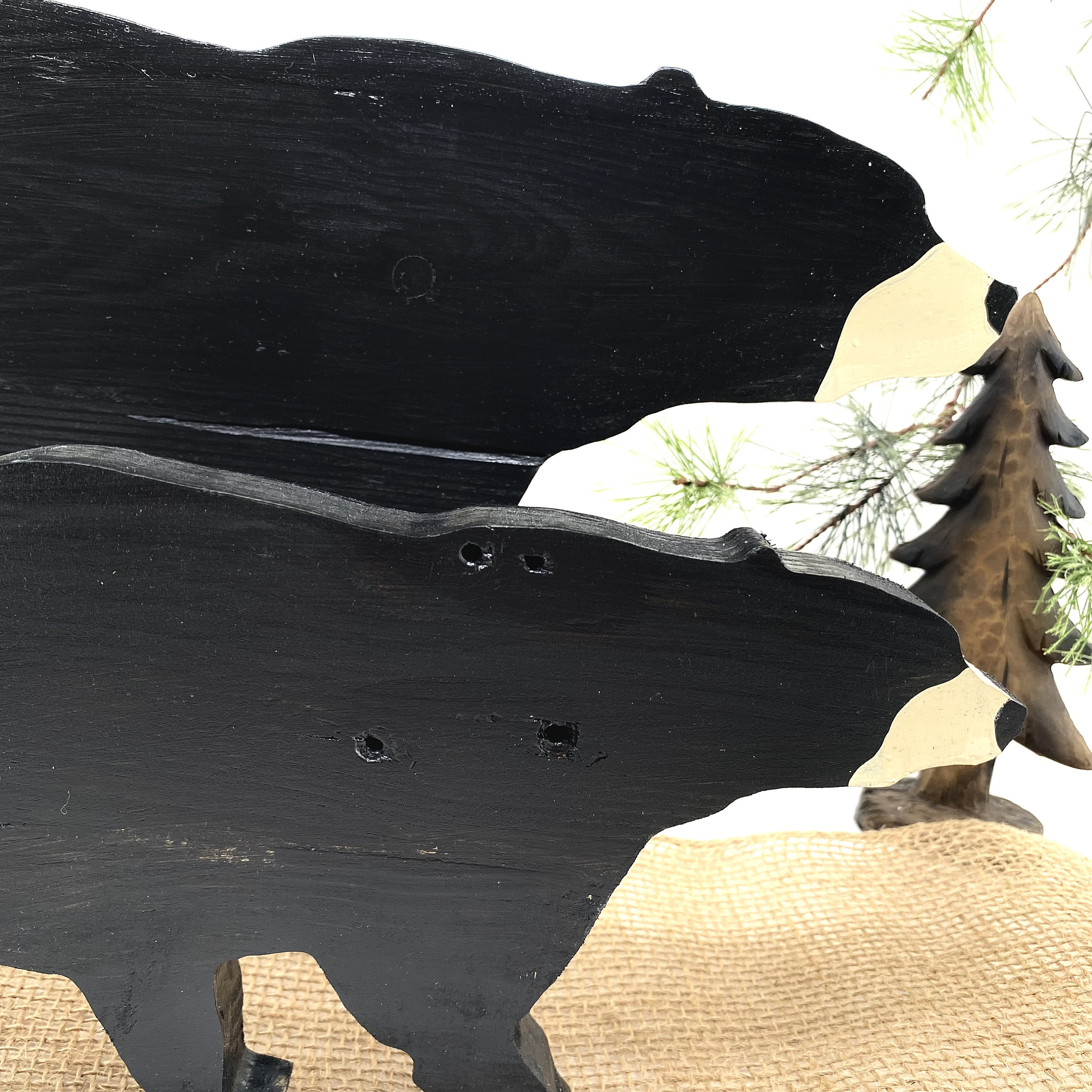 Reclaimed Wood Black Bear Decor Family of Bears Personalized Rustic ...