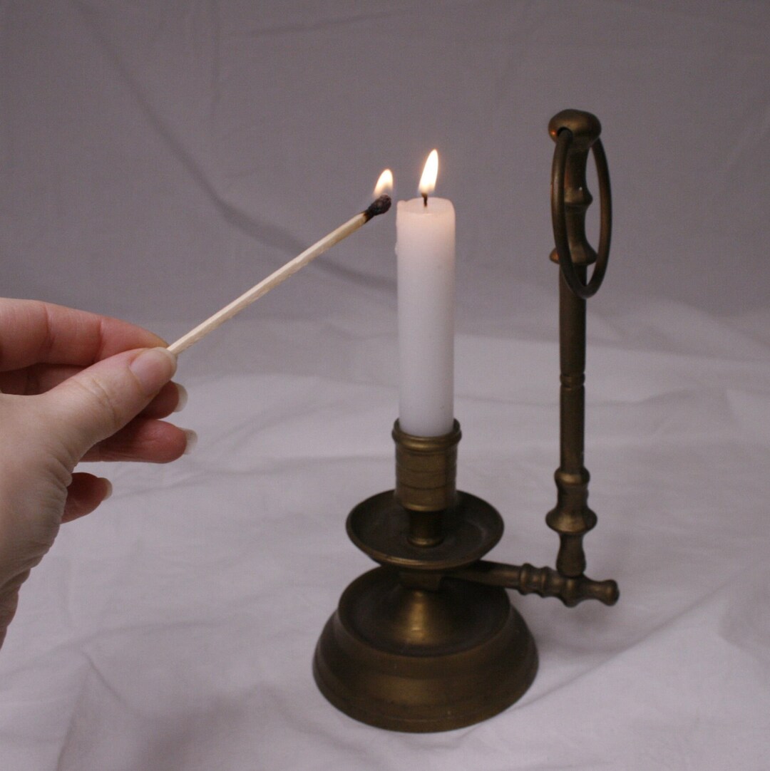 Brass Candle Holder With Handle Vintage Candle Stick Holder - Etsy