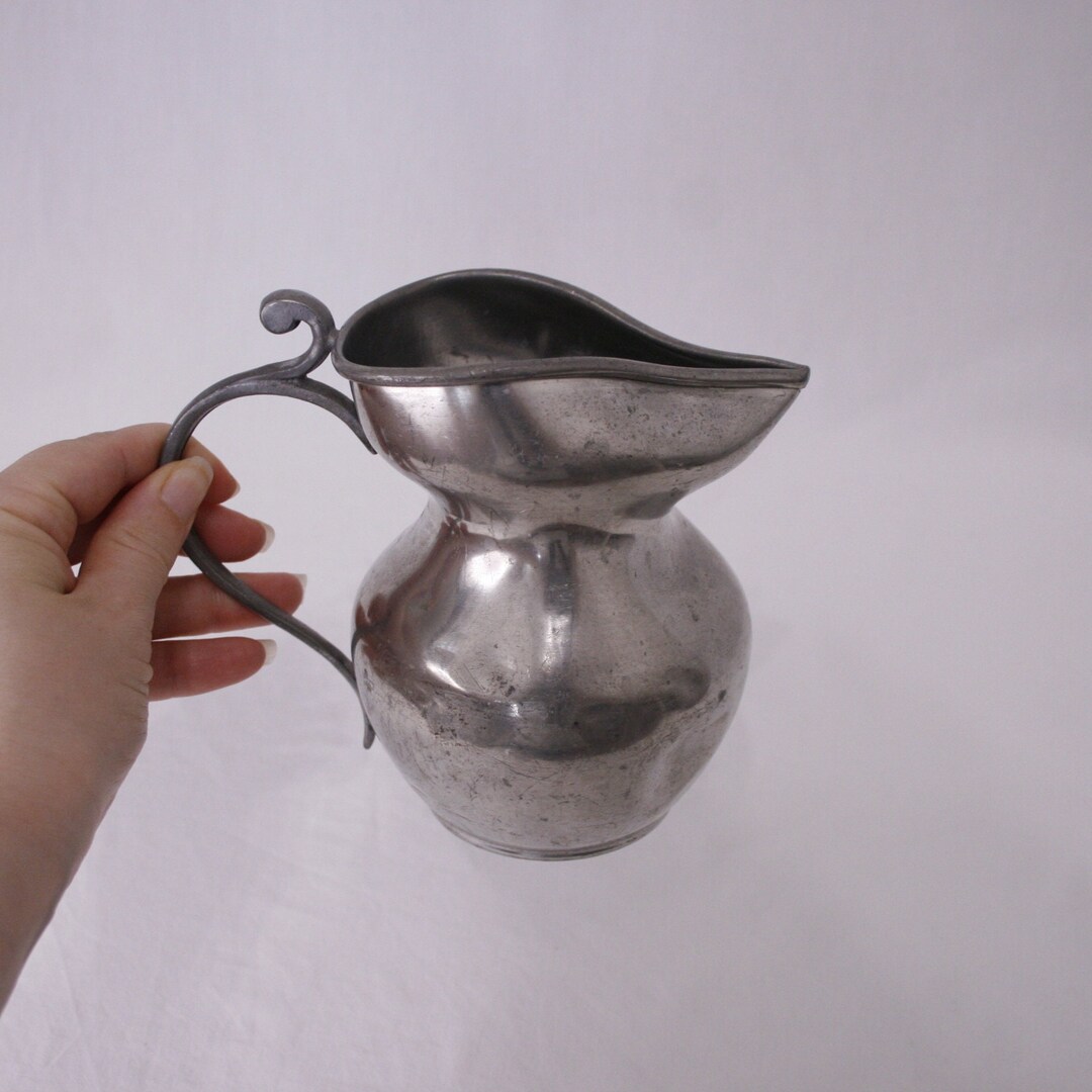 Italian Pewter Pitcher 600ml Vintage Small Milk Water Pitcher With ...