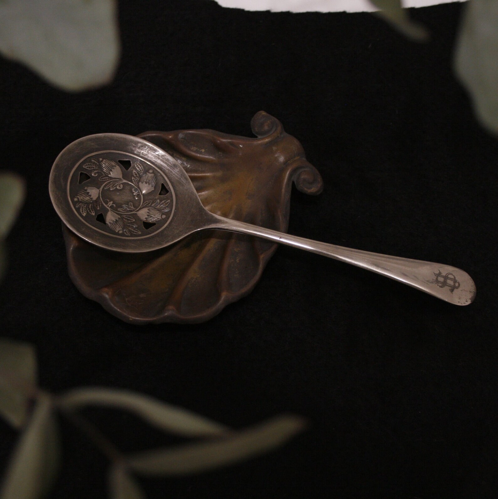 Silver Cranberry Serving Spoon Vintage Berry Spoon Large Serving Spoon ...
