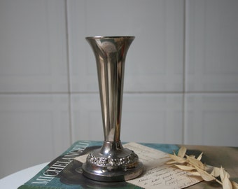 Small Silver Vase - Etsy