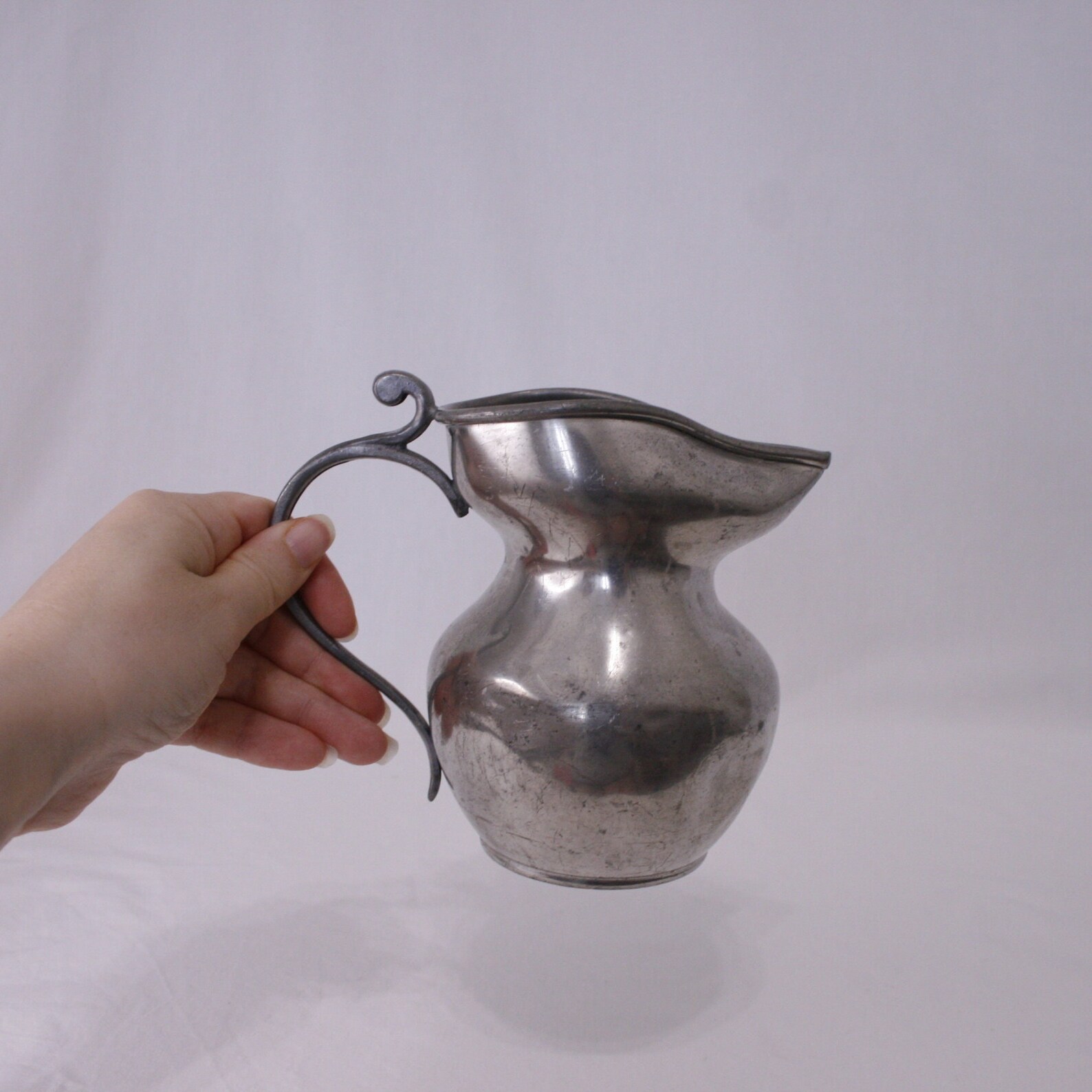 Italian Pewter Pitcher 600ml Vintage Small Milk Water Pitcher With ...