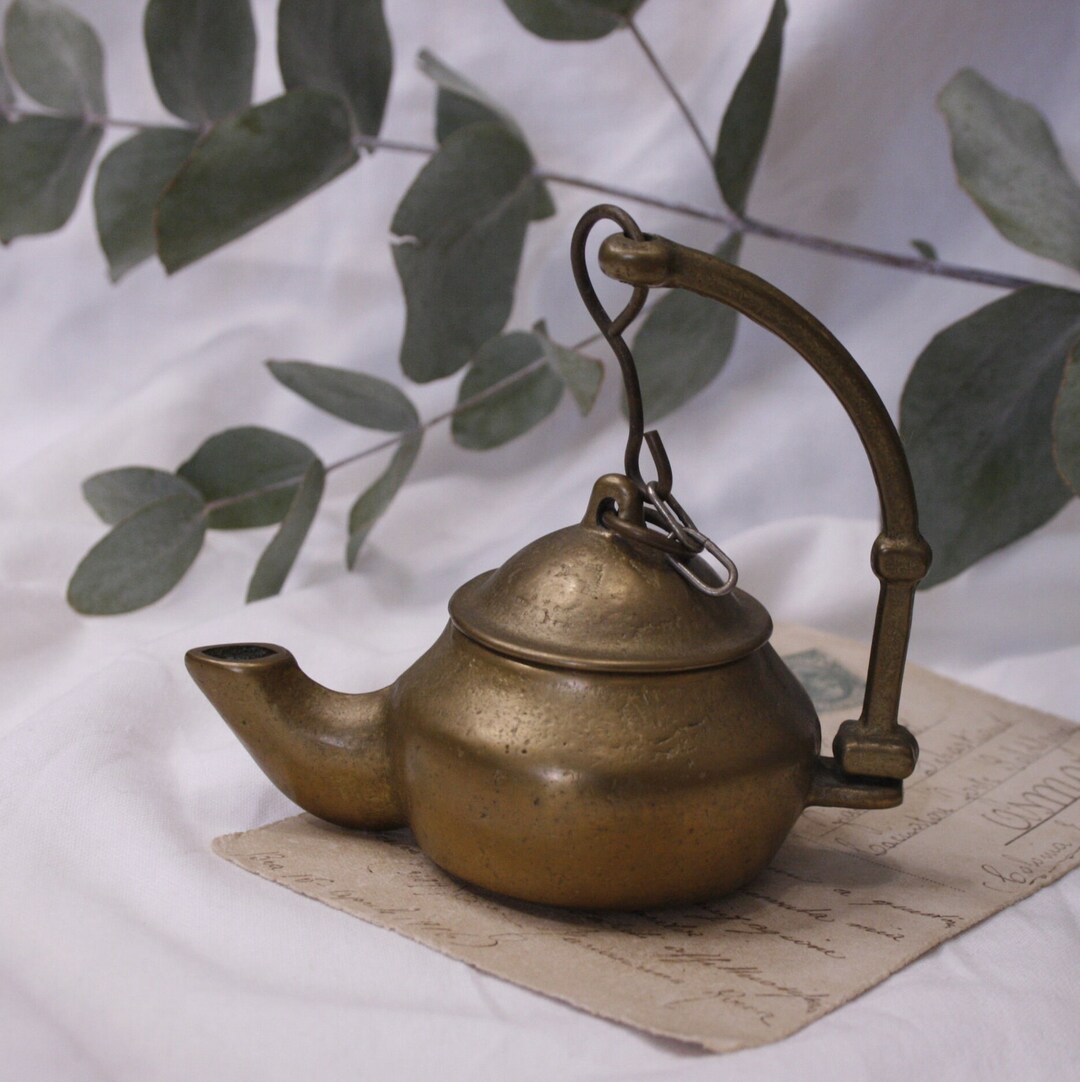 Vintage Small Kettle Lamp Brass Betty Lamp Antique Oil Lamp - Etsy