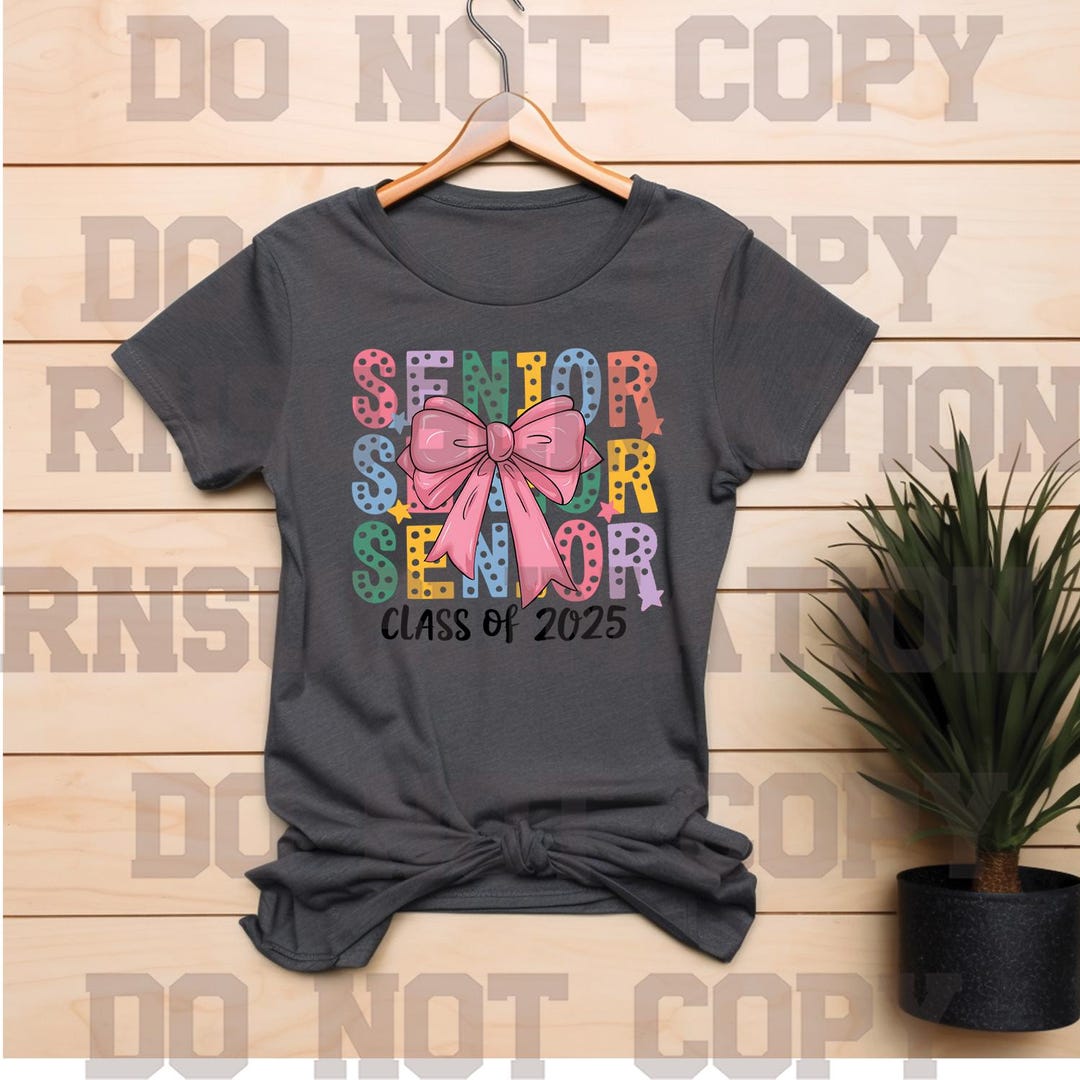 DTF Senior 2025 Transfer Ready to Press - Etsy