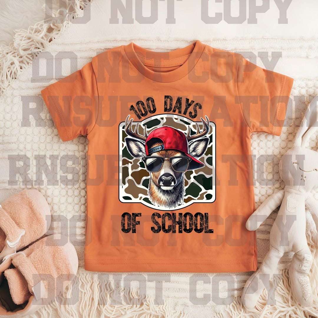 DTF 100 Days of School Deer Transfer Ready to Press - Etsy