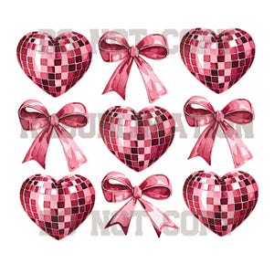 DTF Valentine Heart and Bow Transfers Ready to Press Prints - Etsy