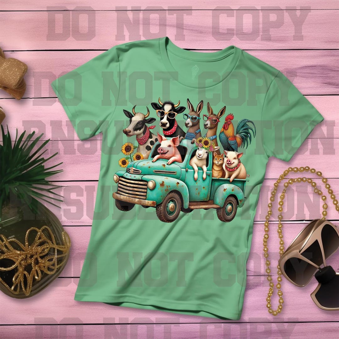 DTF Funny Farm Animals Transfer Ready to Press Transfers - Etsy