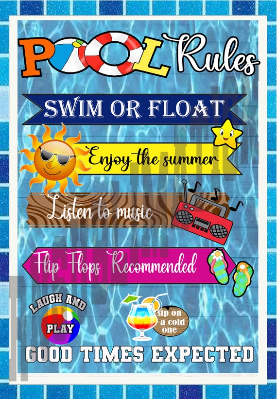 Pool Sign Digital Download | Etsy