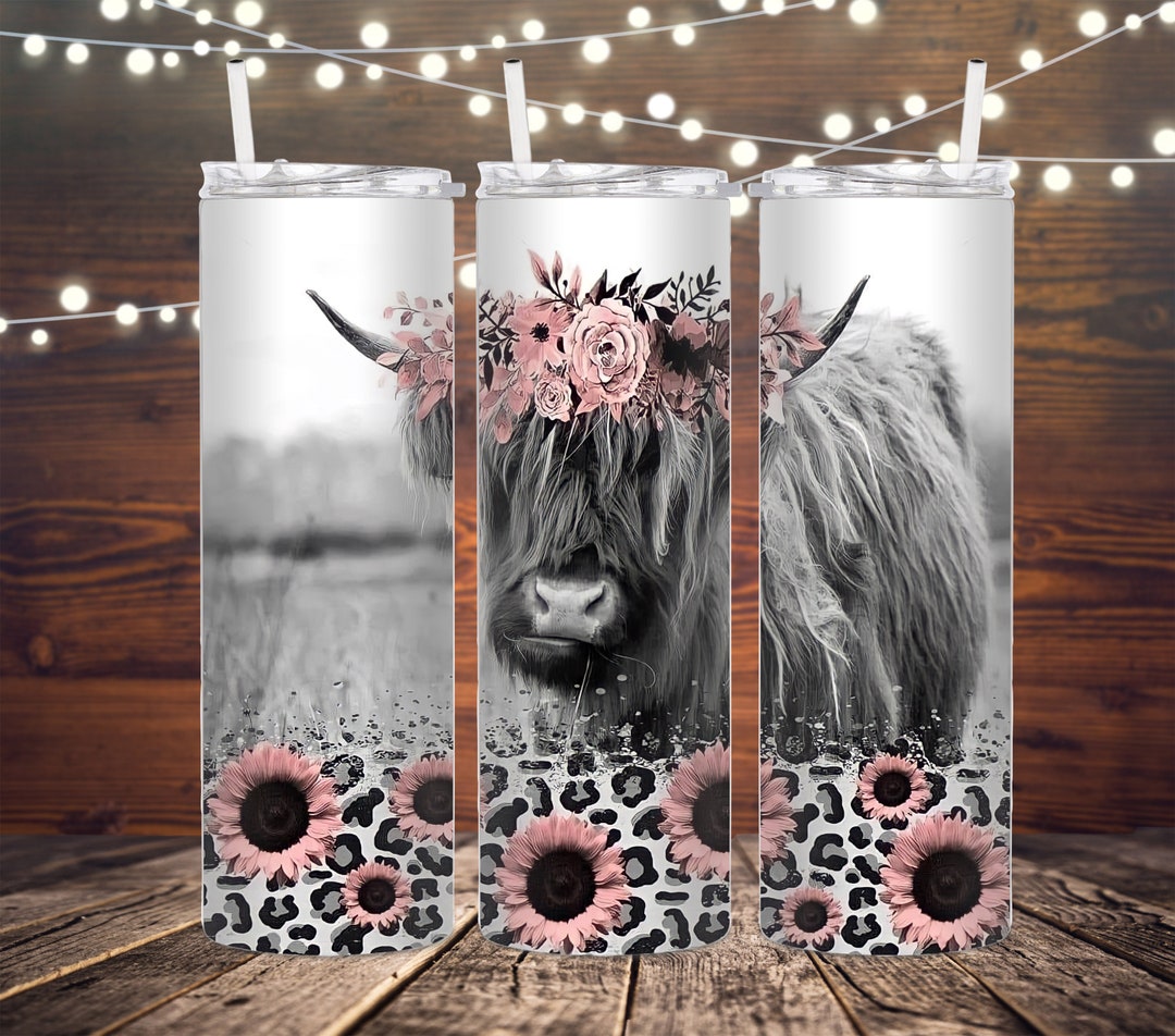 20oz Highland Cow Tumbler - Etsy