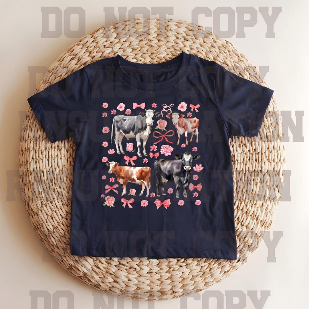 DTF Coquette Cows and Bows Transfer Reasy to Press - Etsy