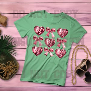 DTF Valentine Heart and Bow Transfers Ready to Press Prints - Etsy