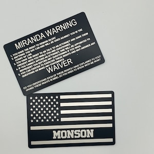 Metal Miranda Card - Etsy