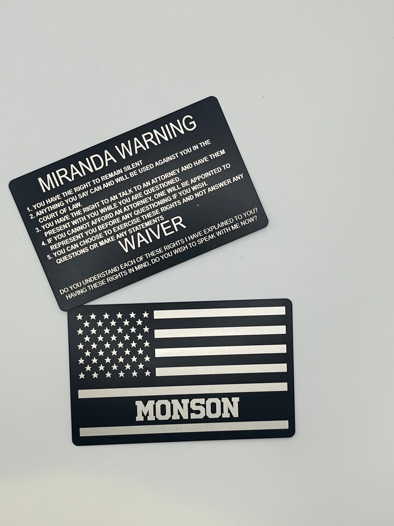 Metal Miranda Card - Etsy