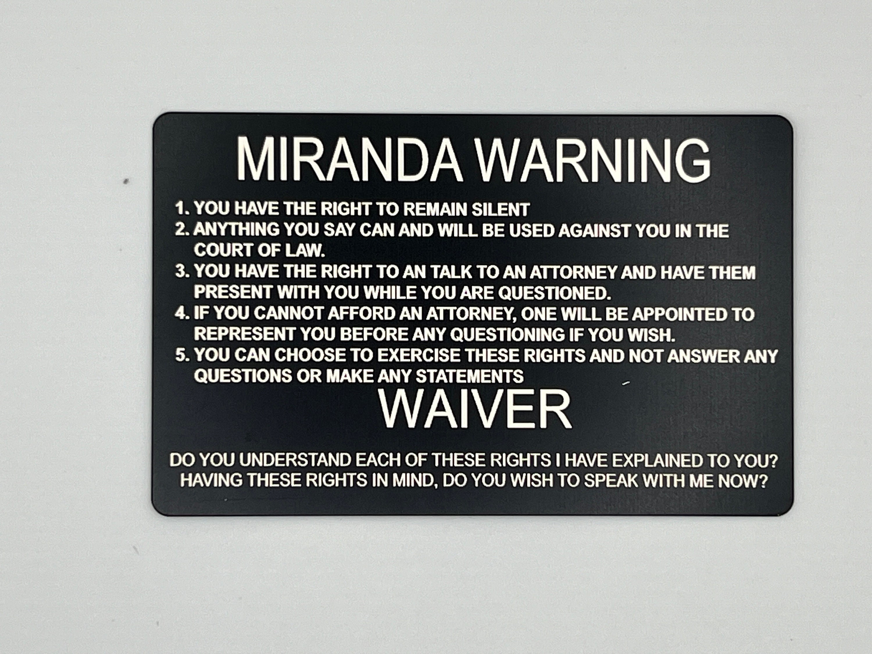 Metal Miranda Card - Etsy