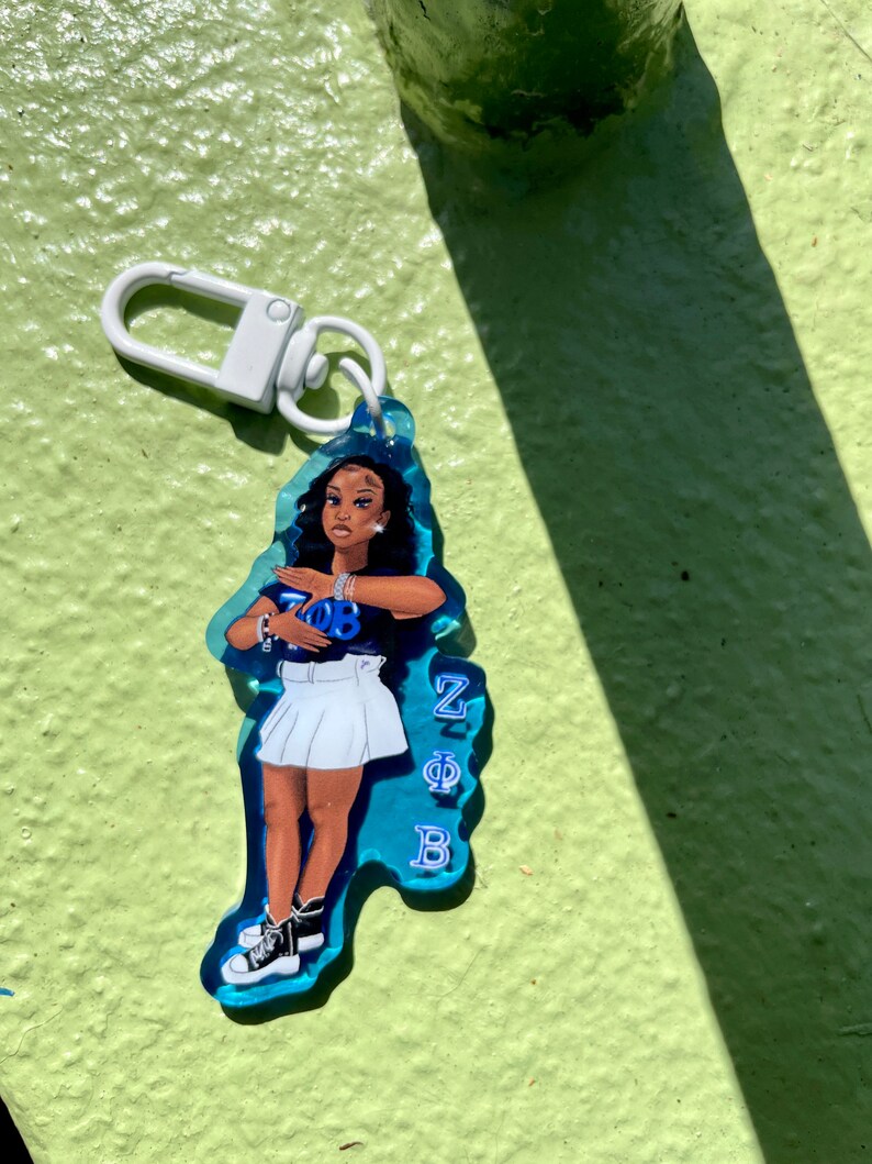 Colorful Sorority Keychain Divine 9 Double Sided - Etsy