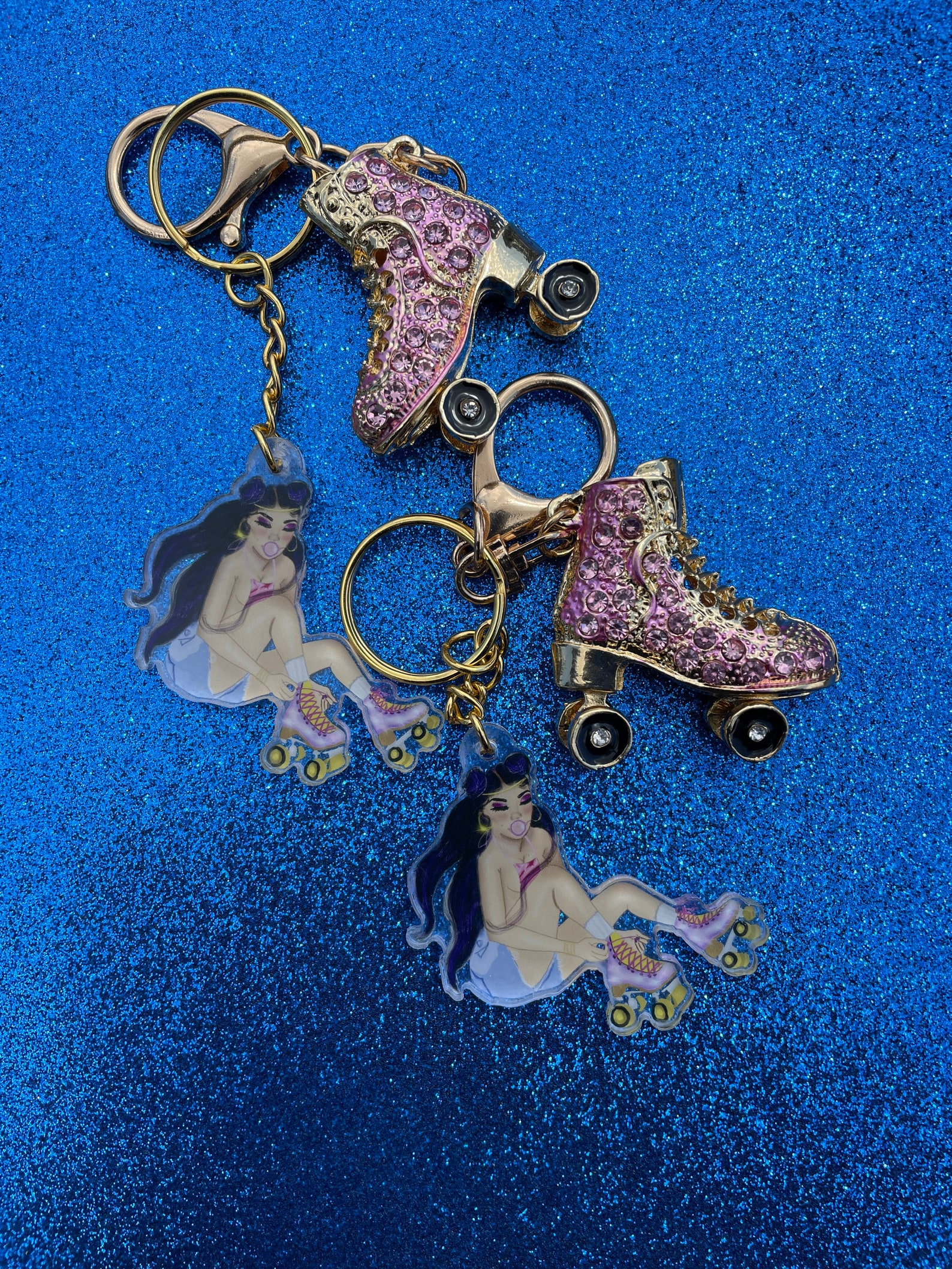 Roller Skate Keychain - Etsy
