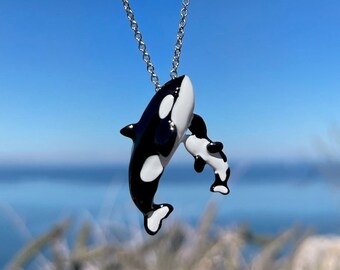 Orca Tail Necklace Killer Whale Flukes - Etsy