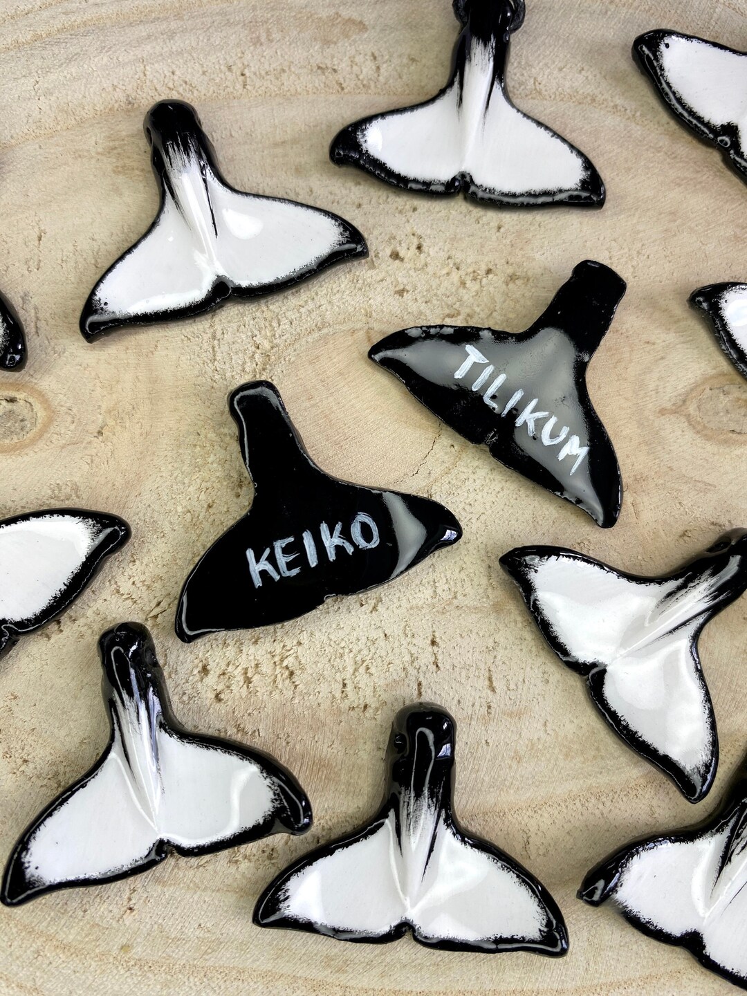 Orca Tail Pendant Custom Orca Whale Name - Etsy