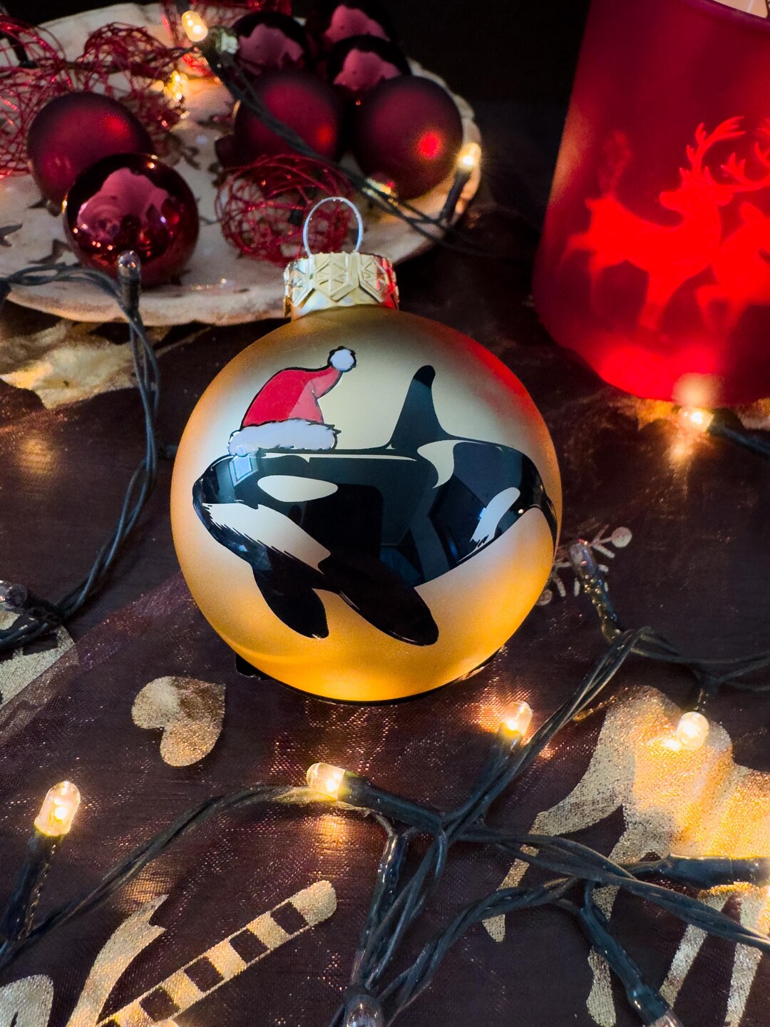 Orca Christmas Ornament - Etsy