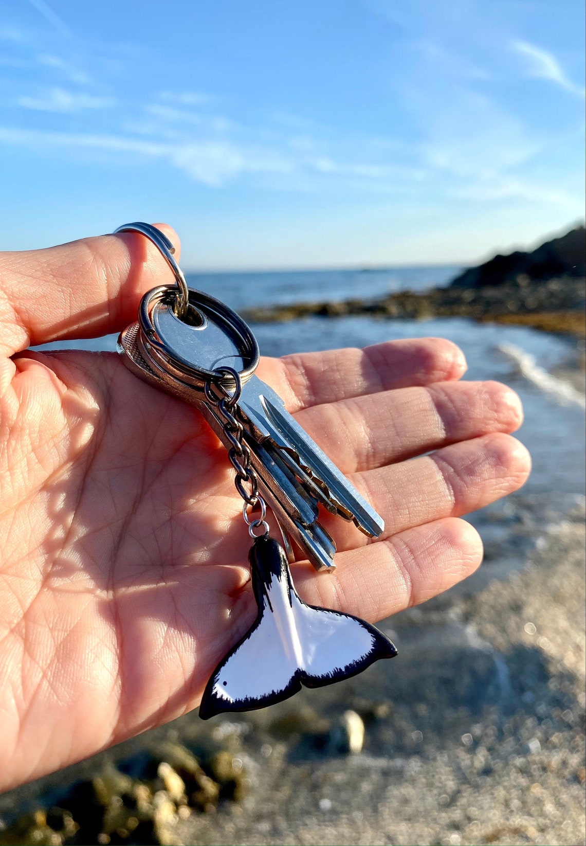 Whale Tail Keyring - Etsy