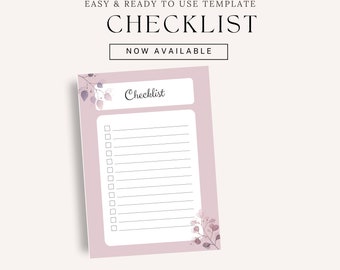The Ultimate Travel Packing Checklist in Pink-us - Etsy