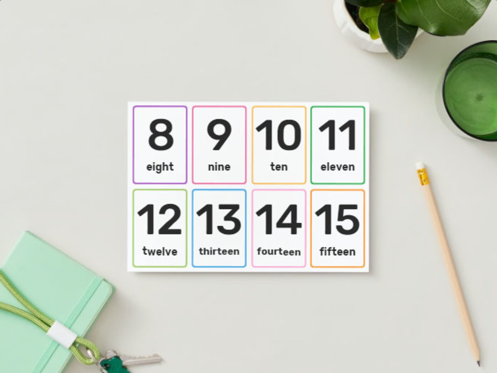 Number Flashcards, Rainbow Flashcards, Toddler Flashcards, Teaching ...