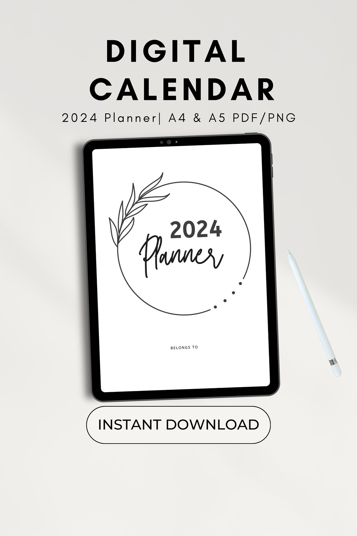 2024 Printable Calendar 2024 Printable Planner 2024 Calendar Pdf 
