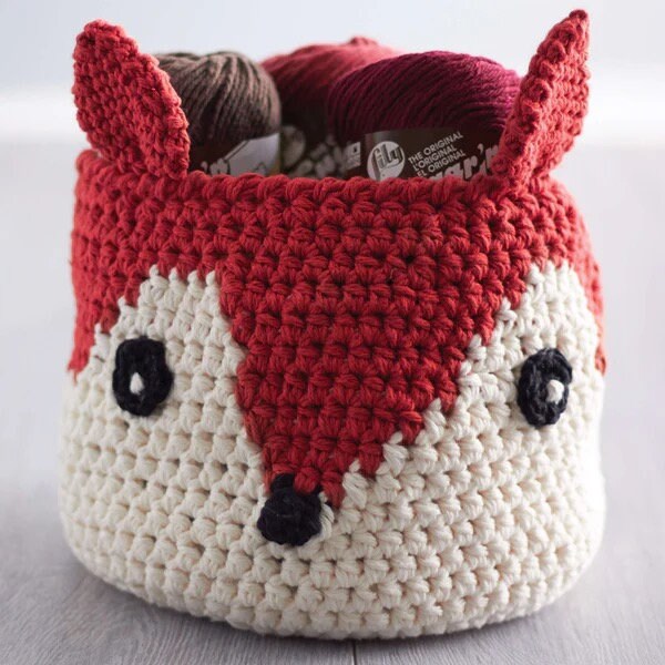 Foxy Stash Basket Crochet Pattern - Etsy