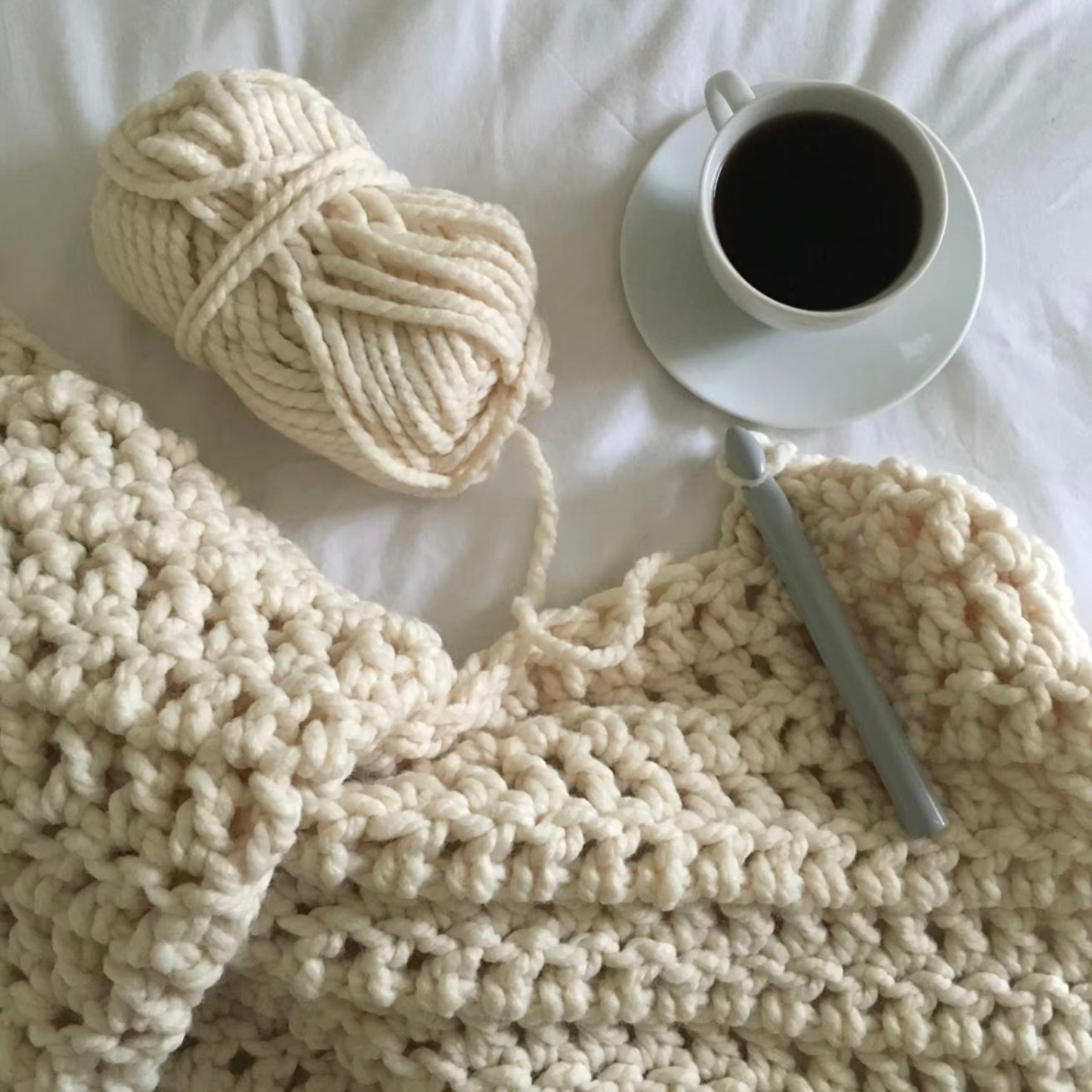 Super Chunky Throw Crochet Pattern - Super Easy - Etsy