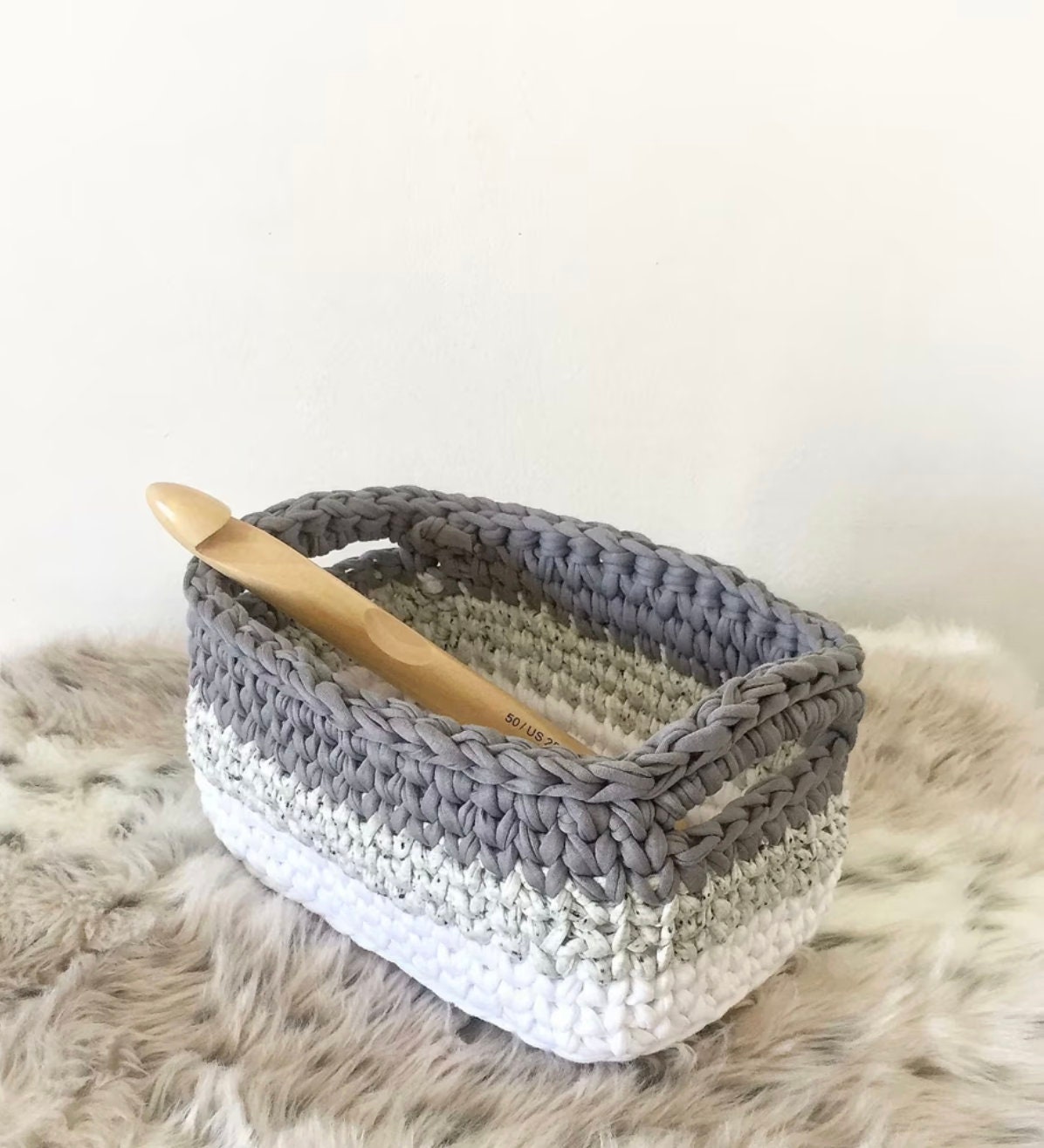 Crochet Basket Pattern - Perfect for Office or Living Room ( Beginner ...