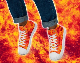 Red Fire Flame Shoes - Etsy