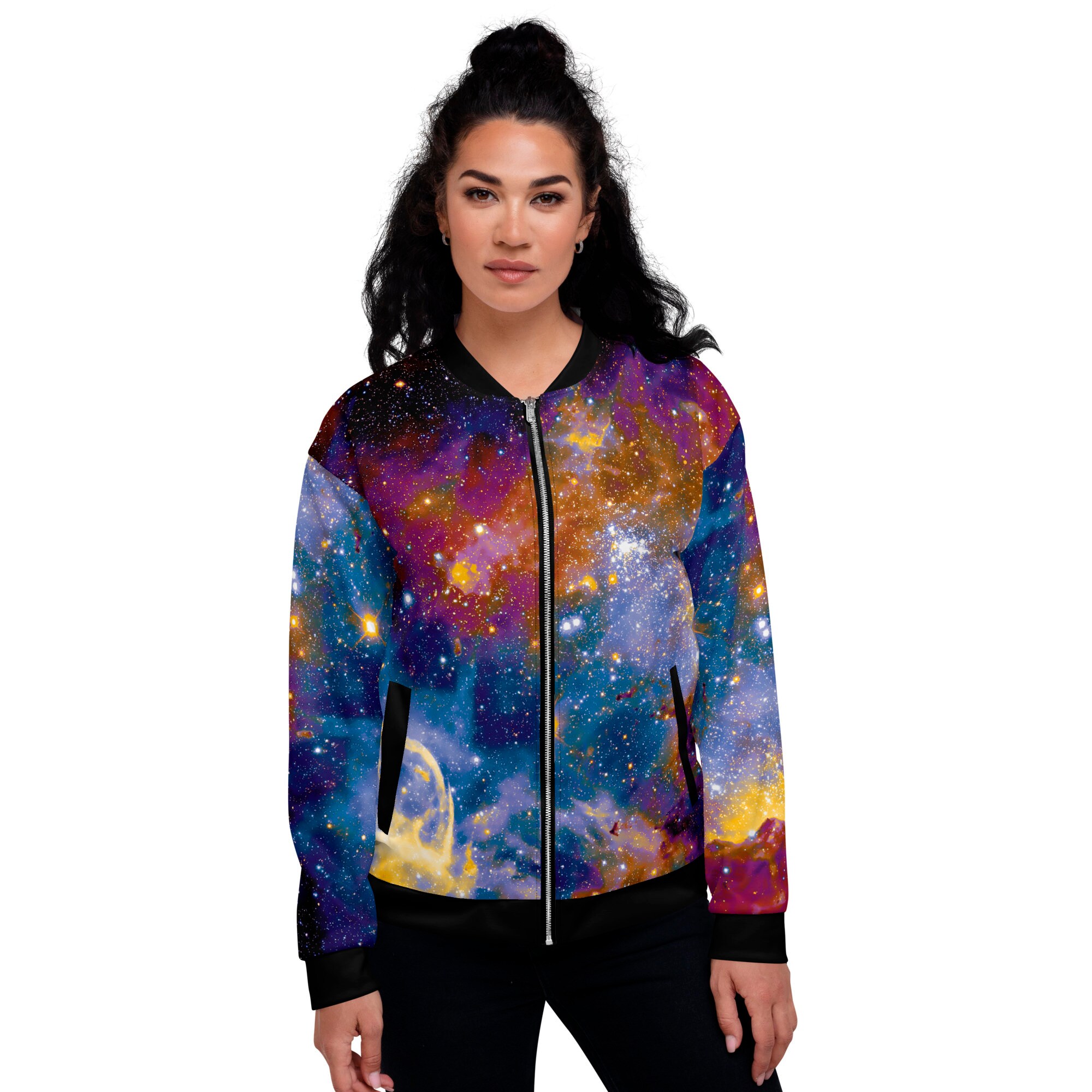 Nebula Space Galaxy Bomber Jacket Spiritual New Age All Over Print ...