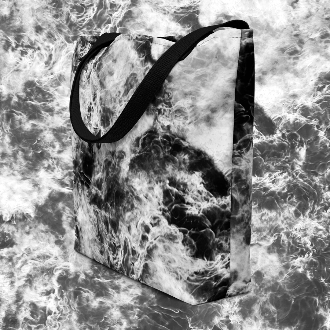 Inferno Black Fire Flame Tote Bag All Over Print Explosive Occult Fire ...