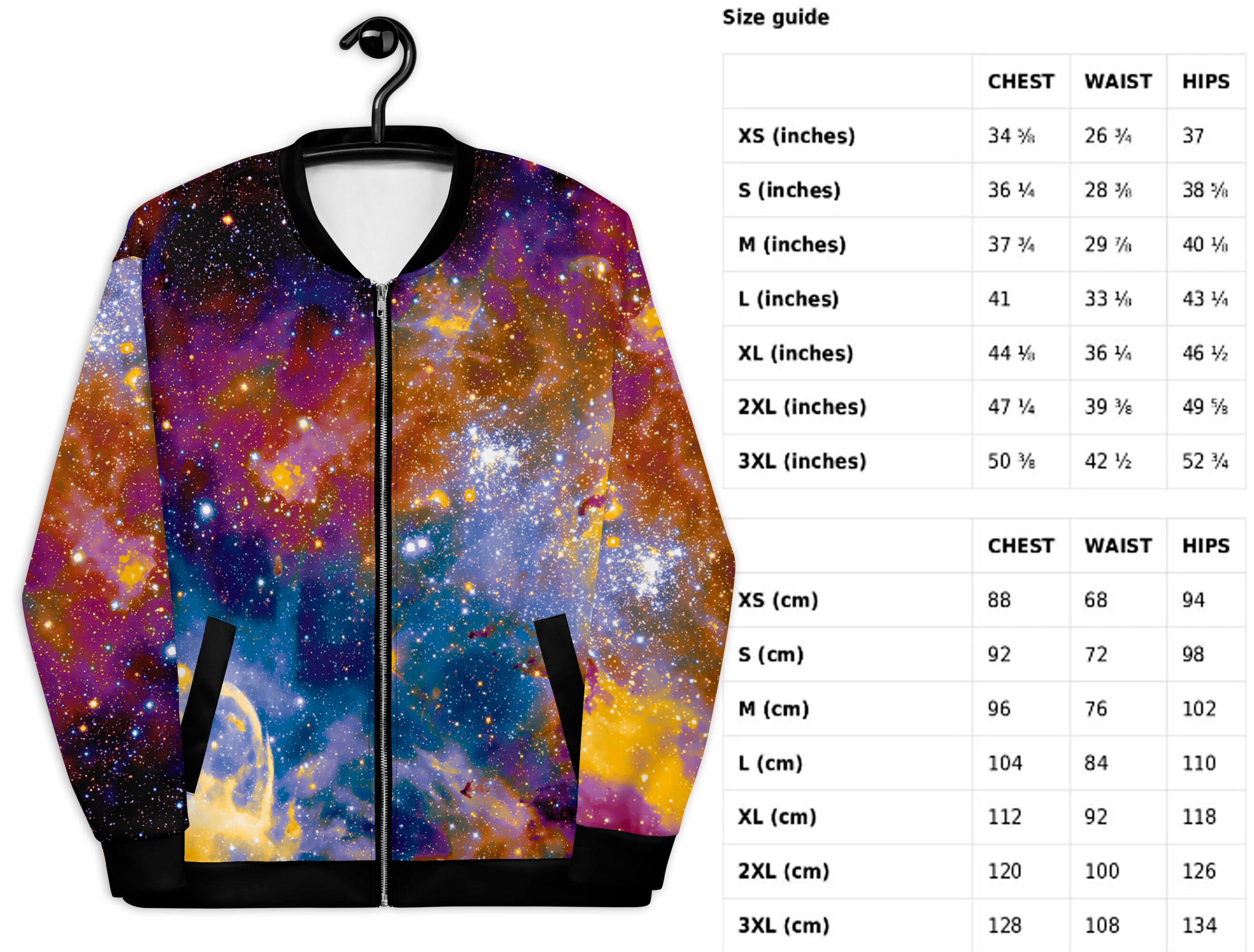 Nebula Space Galaxy Bomber Jacket Spiritual New Age All Over - Etsy