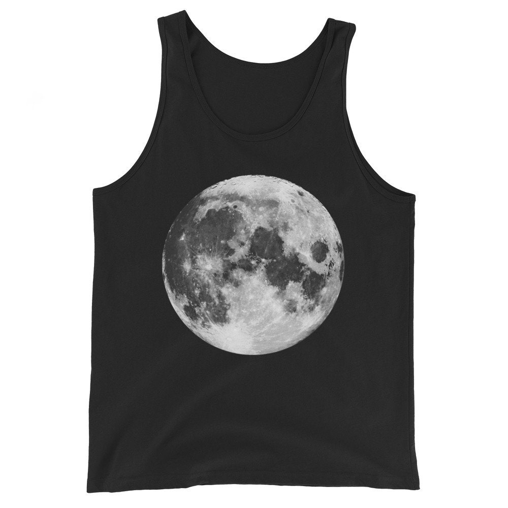 Super Full Moon Tank Celestial New Age Gray Planet Spiritual Tank - Etsy