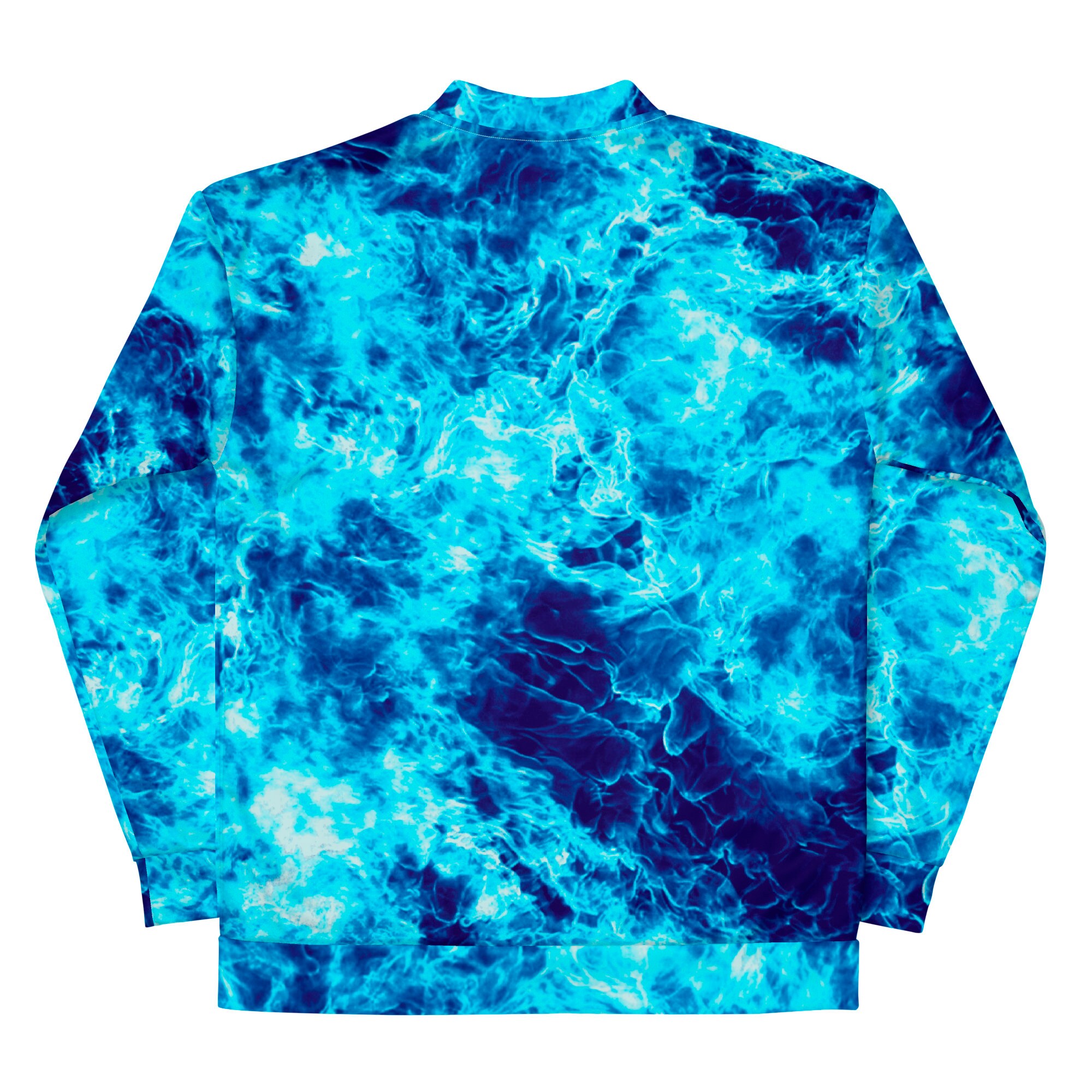 Inferno Blue Fire Flame Bomber Jacket Sport Athletic All Over Print ...