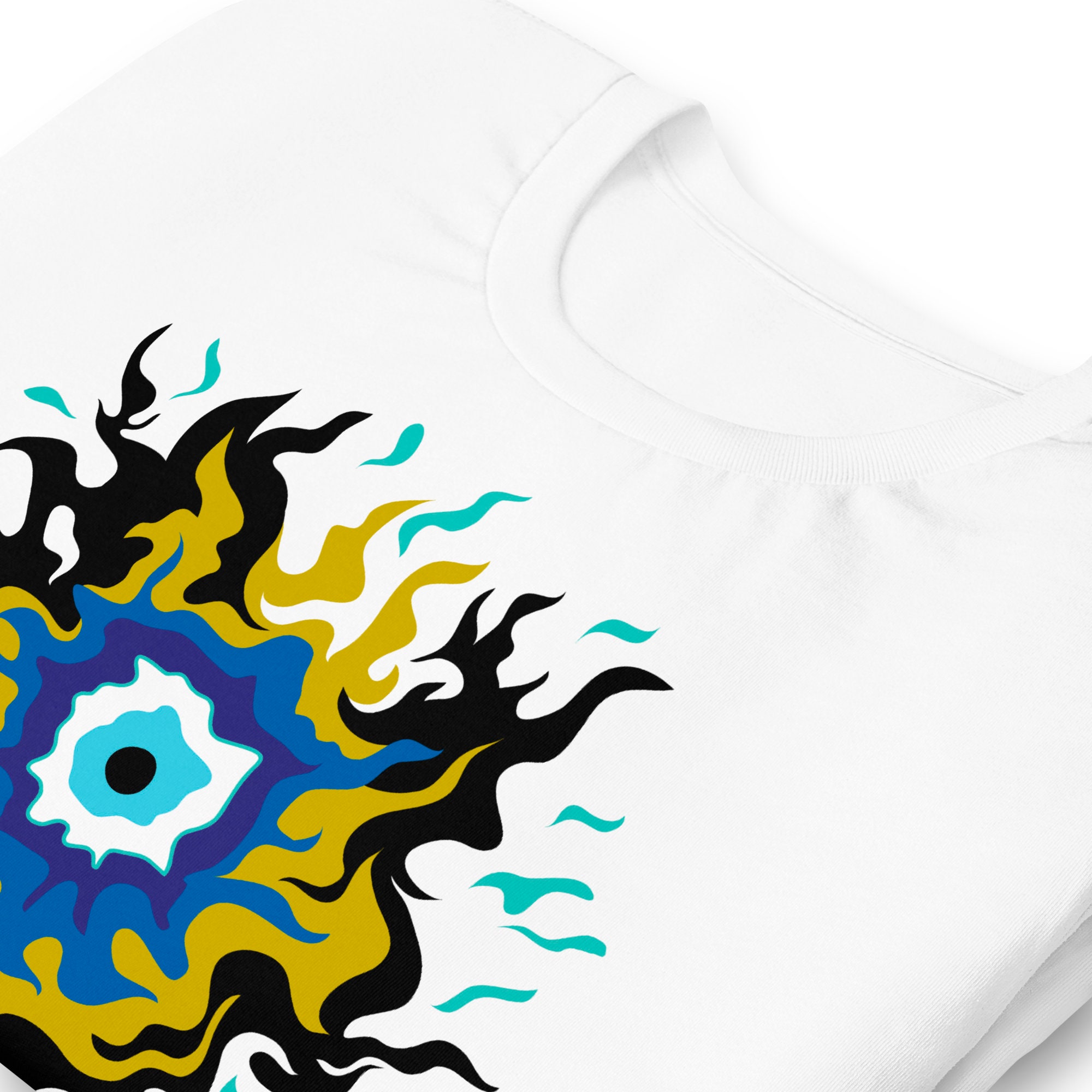 Mystical Evil Eye Fire Flame Explosion Protection Shirt Good Luck ...
