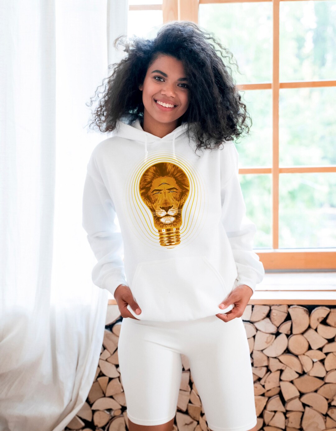 Brilliant Bright Idea Golden Light Bulb Hoodie Obama's Third Eye Lion ...
