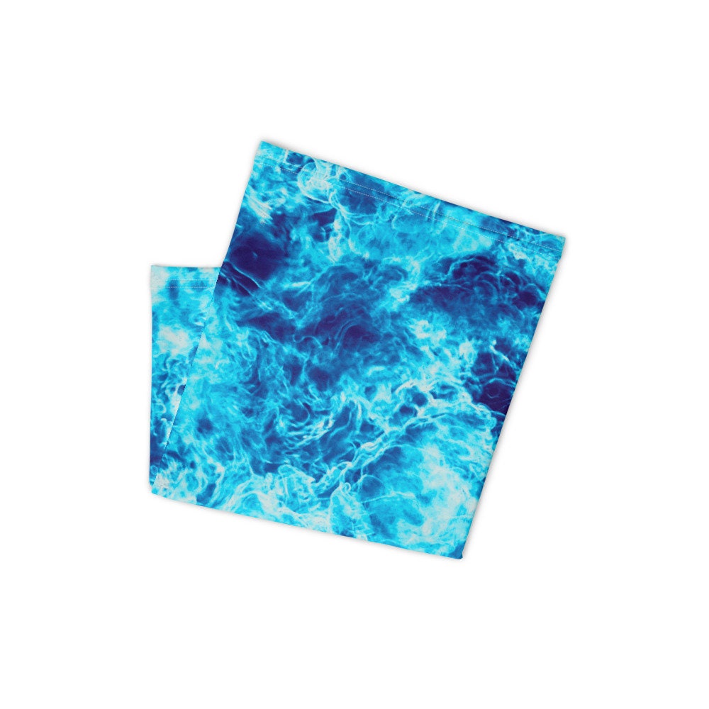 Inferno Blue Fire Flame All Over Print Textured Neck Gaiter - Etsy