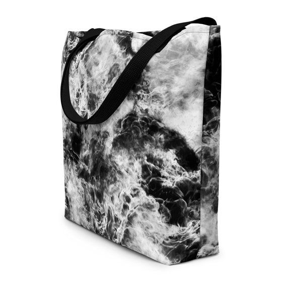 Inferno Black Fire Flame Tote Bag All Over Print Explosive | Etsy