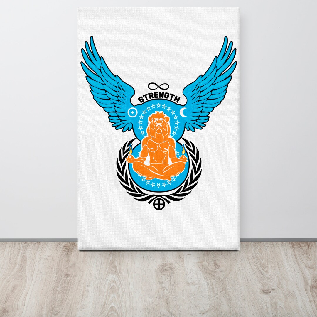 Infinite Angelic Number Eight Strength Canvas Wall Art Spiritual ...