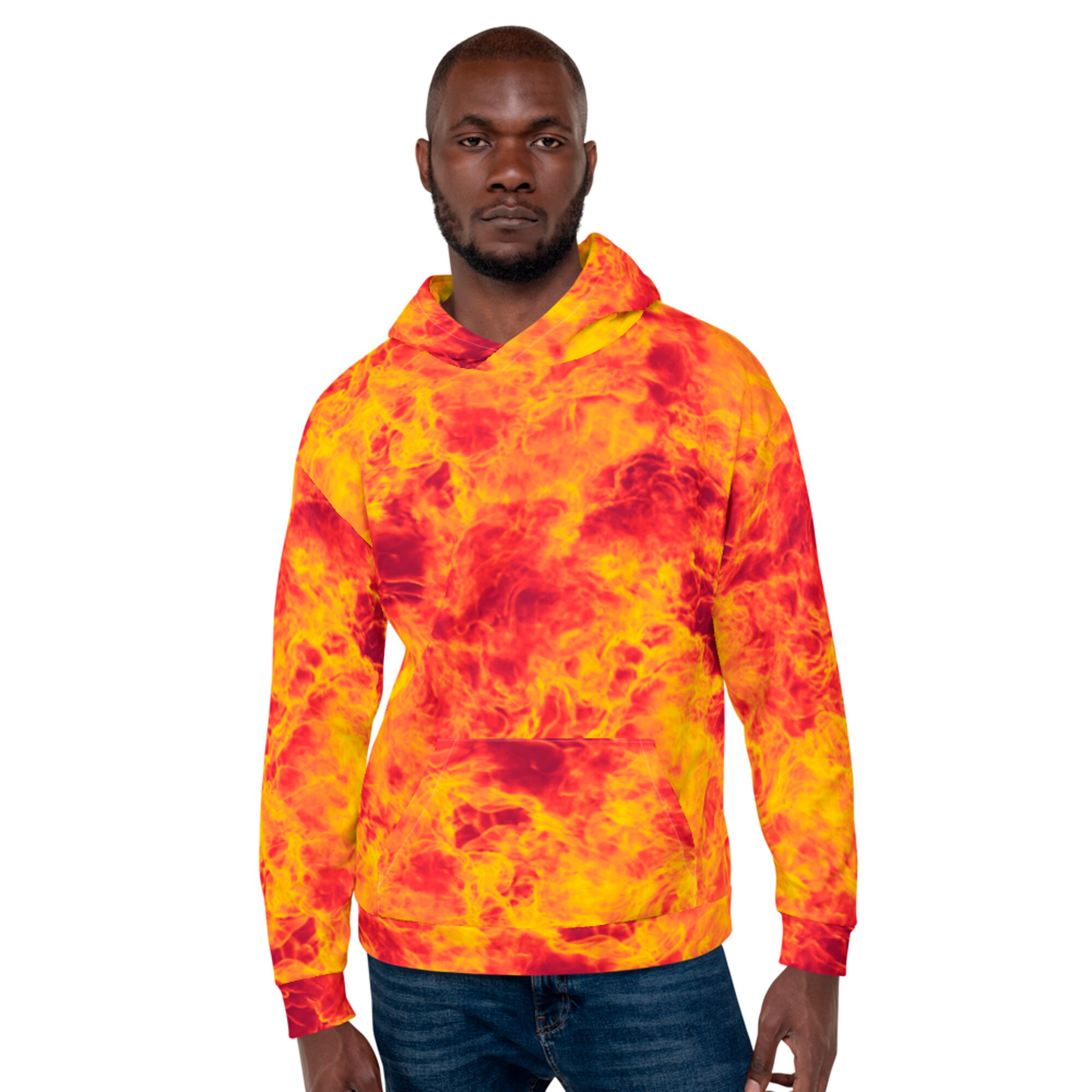 Inferno Red Hot Fire Flame Texture All Over Print Athletic Casual Sport ...