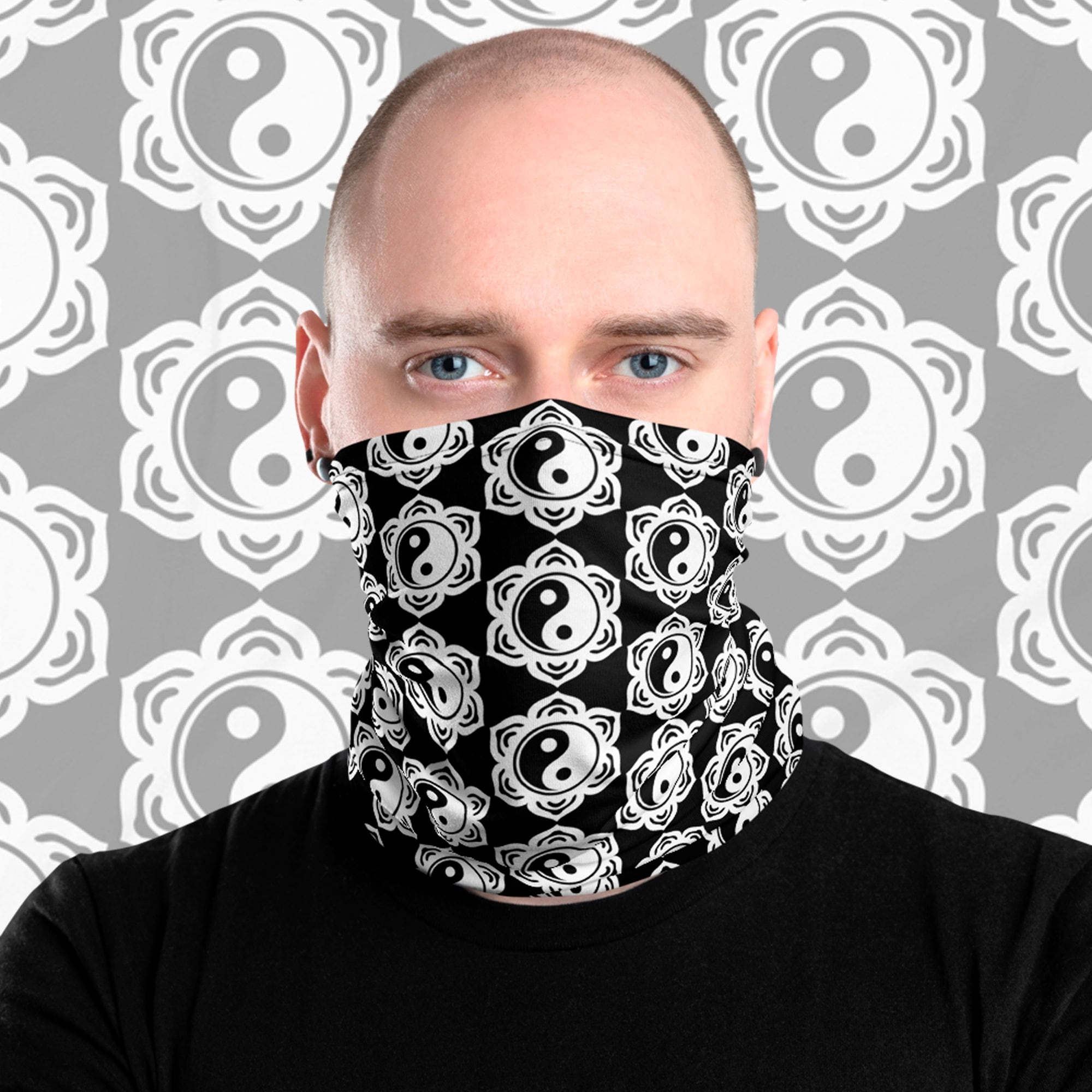 Yin Yang Lotus Neck Gaiter Mask Mental Health Self Care Positive ...