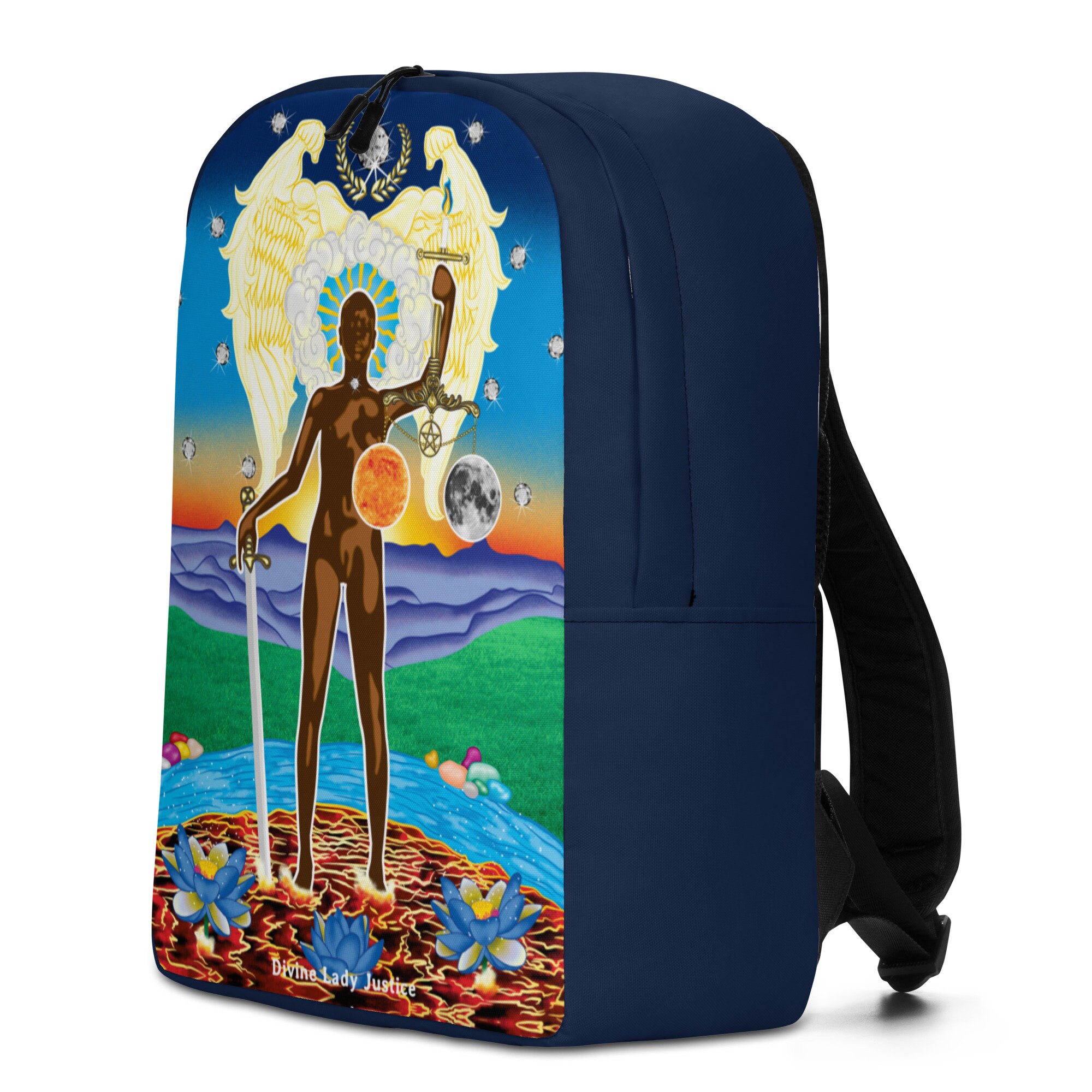 Divine Lady Justice Tarot Oracle Minimalist Backpack Spiritual New Age ...