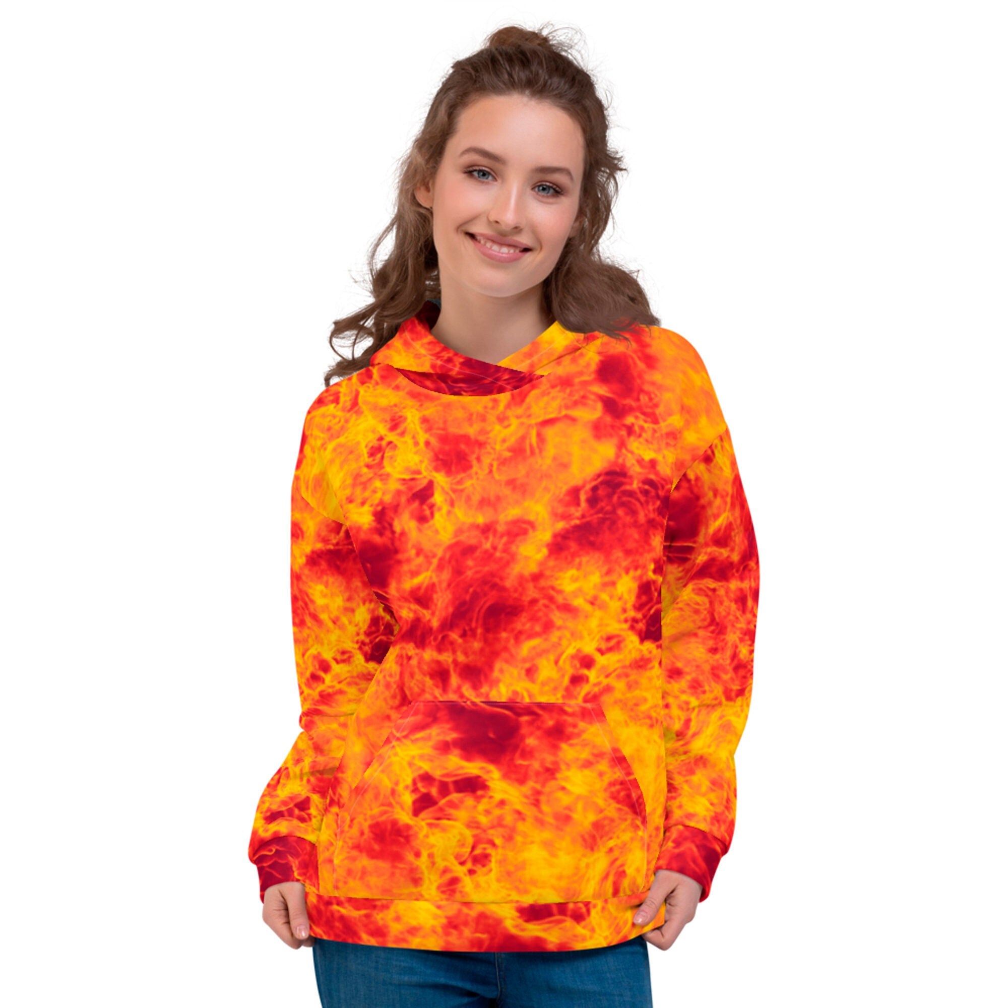 Inferno Red Hot Fire Flame Texture All Over Print Athletic Casual Sport ...