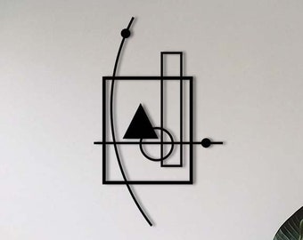 Geometric Metal Wall Art - Etsy